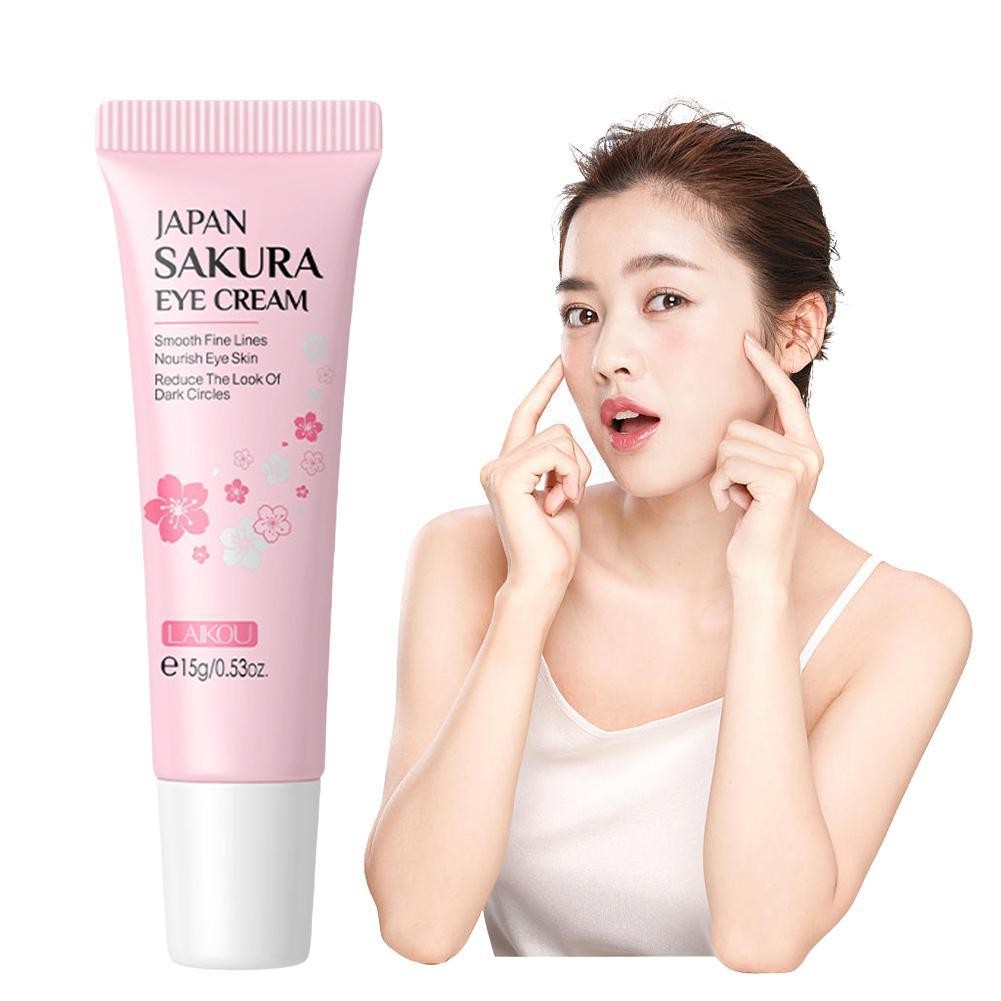 Laikou Sakura Eye Cream ต่อต้านริ้วรอยลบความหมองคล้ําเส้นกับและ 15g ...