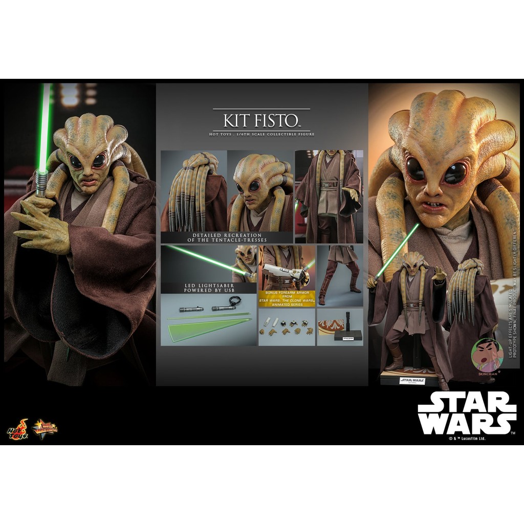 Hot Toys MMS751 Star Wars III : ROTS – Kit Fisto 1/6 Collectible Figure ...