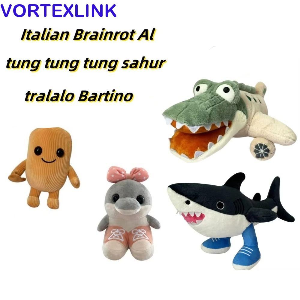 VORTEXLINK ตุ๊กตา Trrallotralala Shark ของเล่น, ภาษาอิตาลี Brainrot Ai Brainbot Tralala ตุ๊กตา ...
