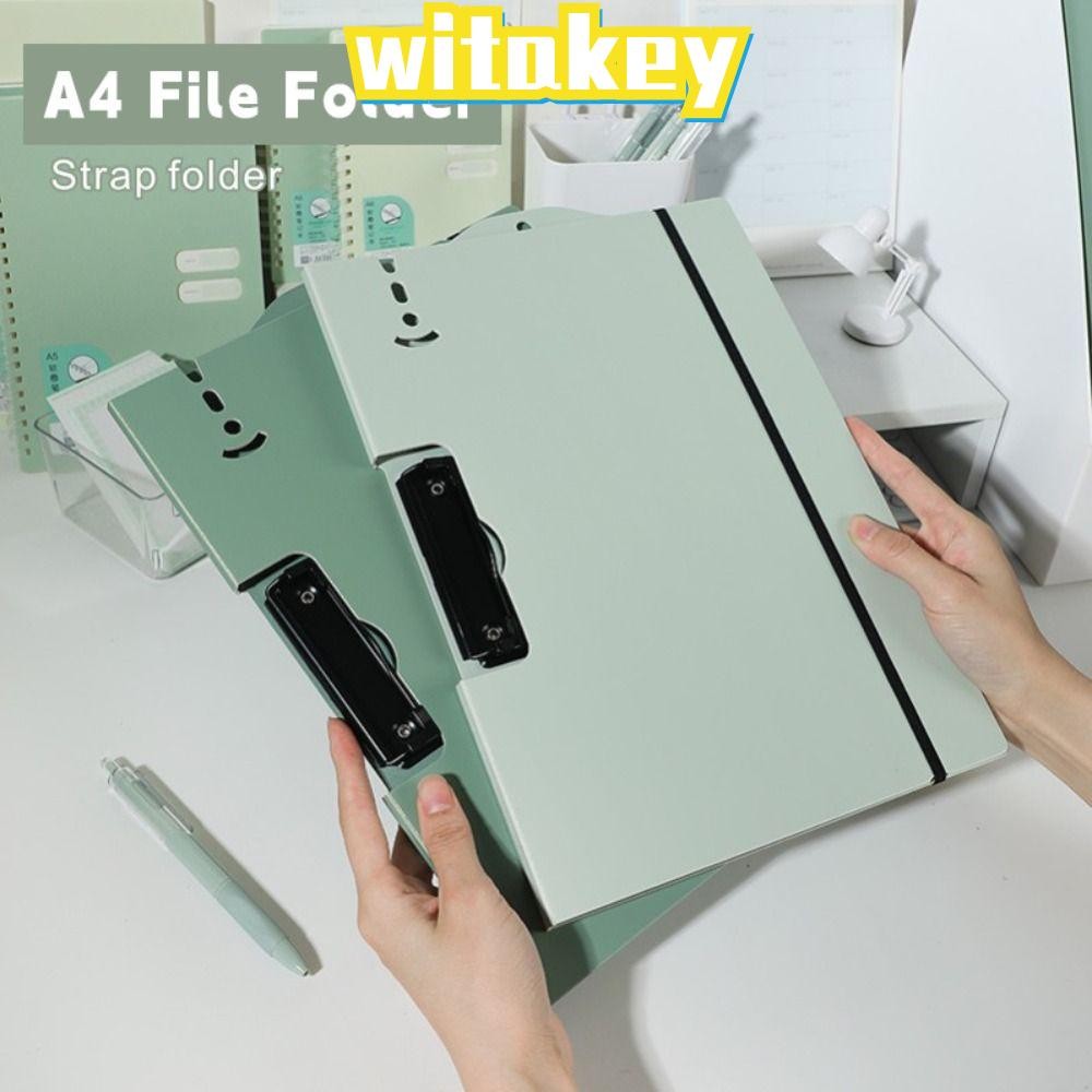 คลิปเก็บกระดาษสอบ WITAKEY, โฟลเดอร์ไฟล์ A4 มัลติฟังก์ชั่น PP, เครื่องเขียนคลิปบอร์ดออกแบบสายรัดม ...