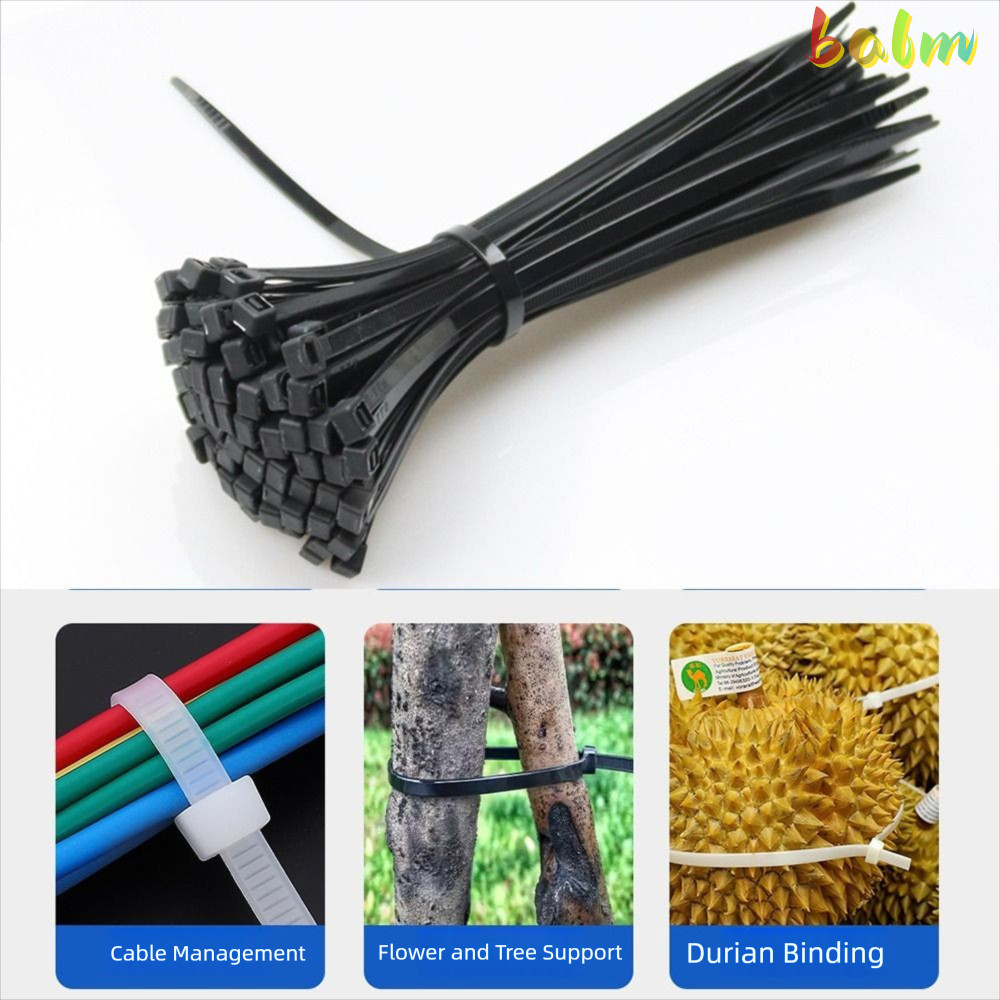 BALM Heavy Duty Nylon Zip Tie, อเนกประสงค์ผูกสาย Retainer ไนลอนสายผูก ...