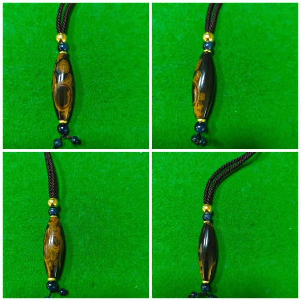 ลูกปัด Mengdian, shaleหิน Jiuyan, ตาถ่านดํา, ขนาด天, 眼石岩,黑眼尺寸,37*13.1มม ...