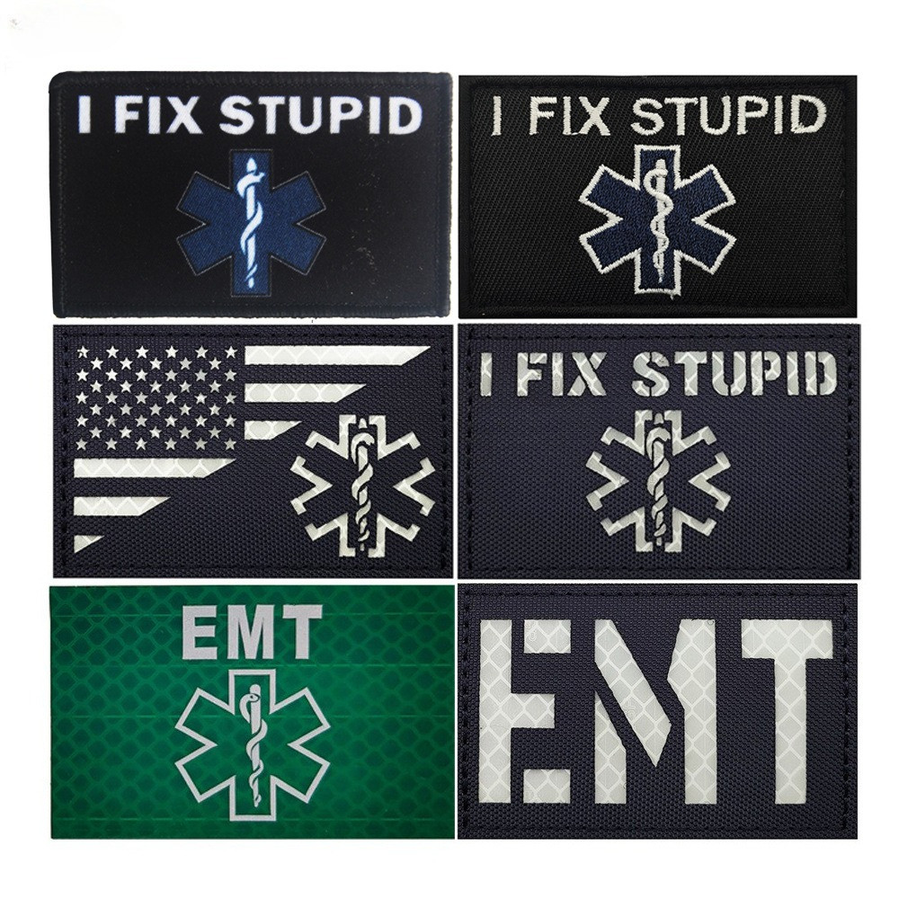 Life Star Medical Rescue แพทช์สะท้อนแสง สำหรับ EMT EMS และการแพทย์ ...