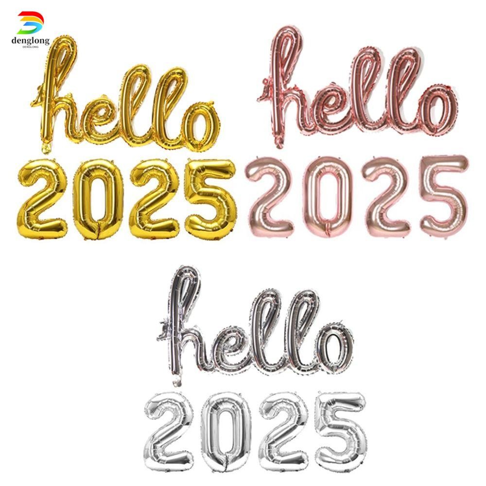 DENGLONG ปีลูกโป่งฟอยล์,อุปกรณ์ประกอบฉากปาร์ตี้ฟิล์มอลูมิเนียม สวัสดี 2025 บอลลูน,ของเล่นเด็ก ...