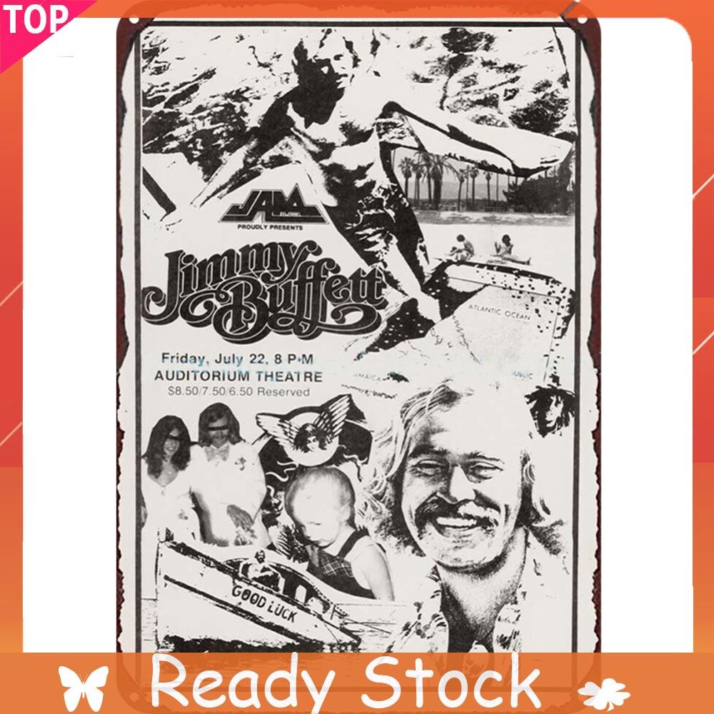 Vintage Metal Plate Jimmy Buffett Actor ภาพวาดเหล็กสี่เหลี่ยมตกแต่ง ...