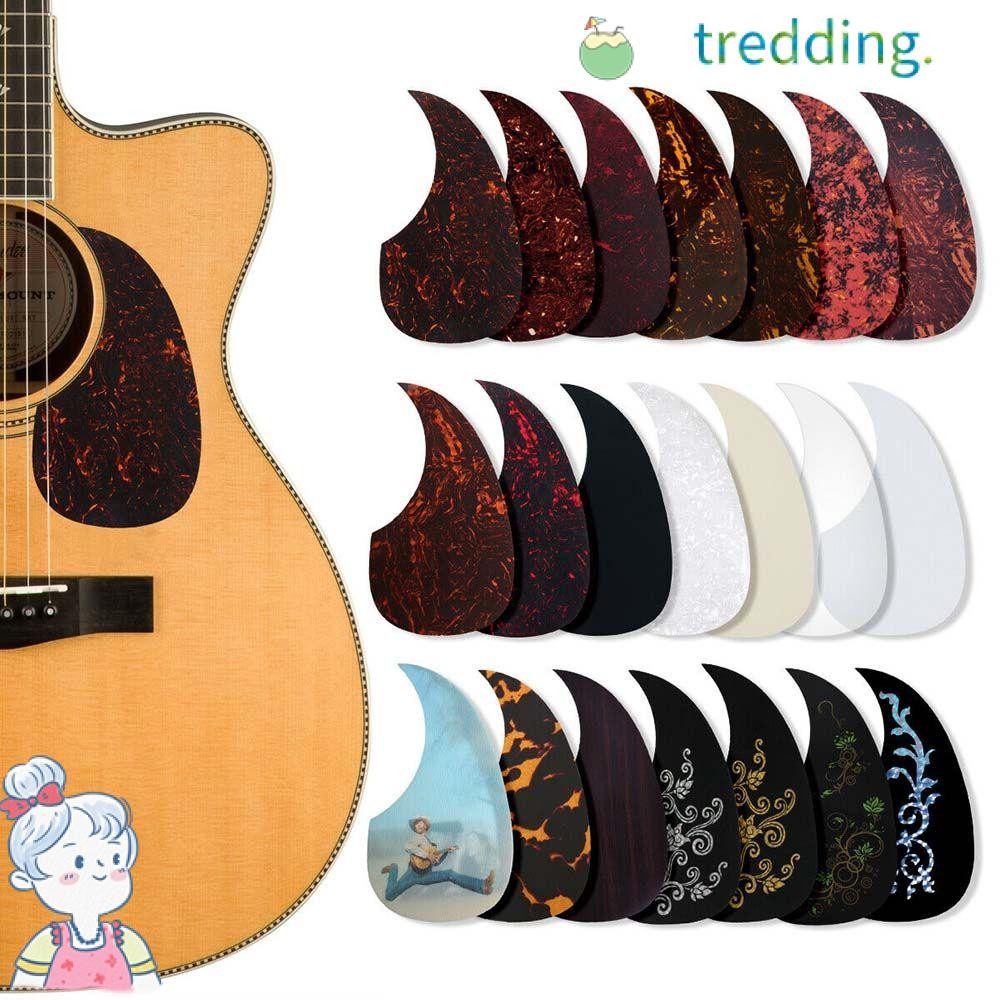 TREDDING491 ปิ๊กการ์ดกีตาร์ Comma Shape อะคูสติกพื้นบ้านแบบมีกาวในตัว ...