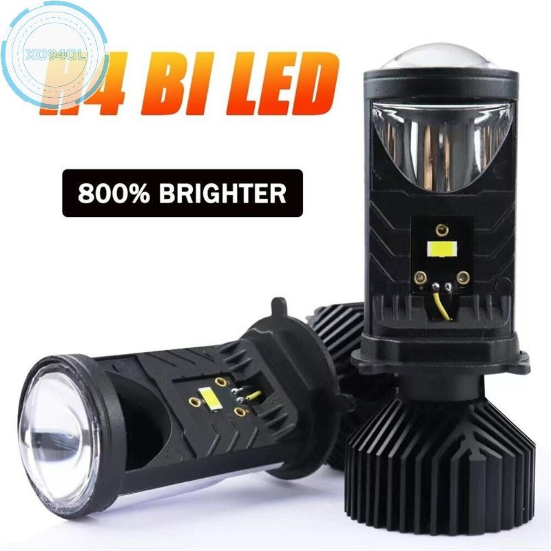 Xo94ol Y6D H4 LED โปรเจคเตอร์ไฟหน้าหลอดไฟ Bi LED เลนส์โปรเจคเตอร์พัดลม ...