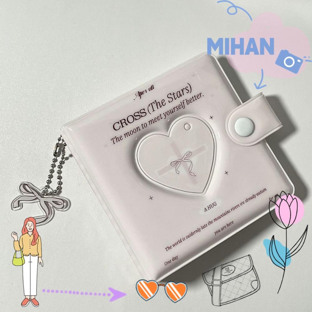 อัลบั้มการ์ด MIHAN, 3 นิ้ว Mini Love Bow Photocard Binder, พร้อมอัลบั้มการ์ดสะสม PVC หน้าภายใน ...
