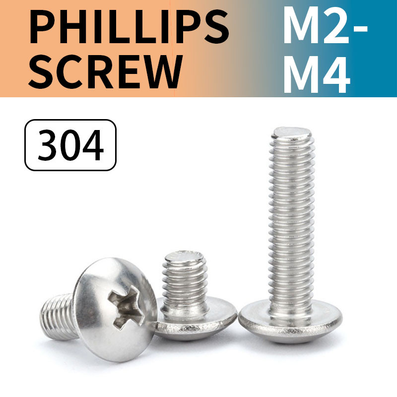 (จัดส่งด่วน) สกรูหัวแบนสแตนเลส 304 สกรูหัวร่ม M2/M2.5/M3/M4 (YHKJ ...