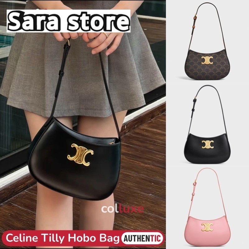 เซลีน New!! Celine Medium Tilly Bag กระเป๋า ขนาดกลาง หนังลูกวัวสัมผัสเงา | Shopee Thailand