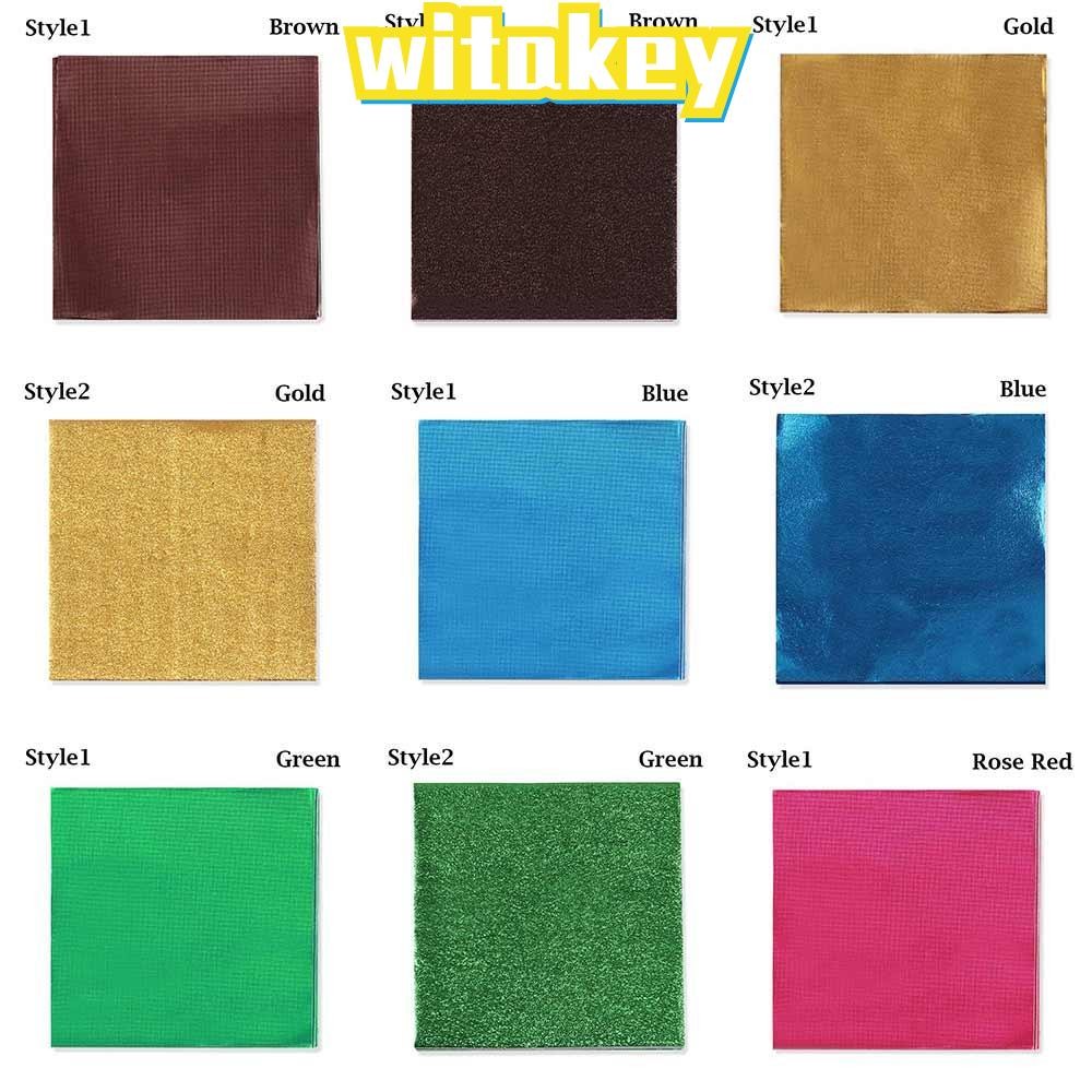 WITAKEY 100 ชิ้นอลูมิเนียมฟอยล์ DIY สีอุปกรณ์จัดงานแต่งงาน Gilded เย็บตกแต่ง Candy ช็อกโกแลต ...