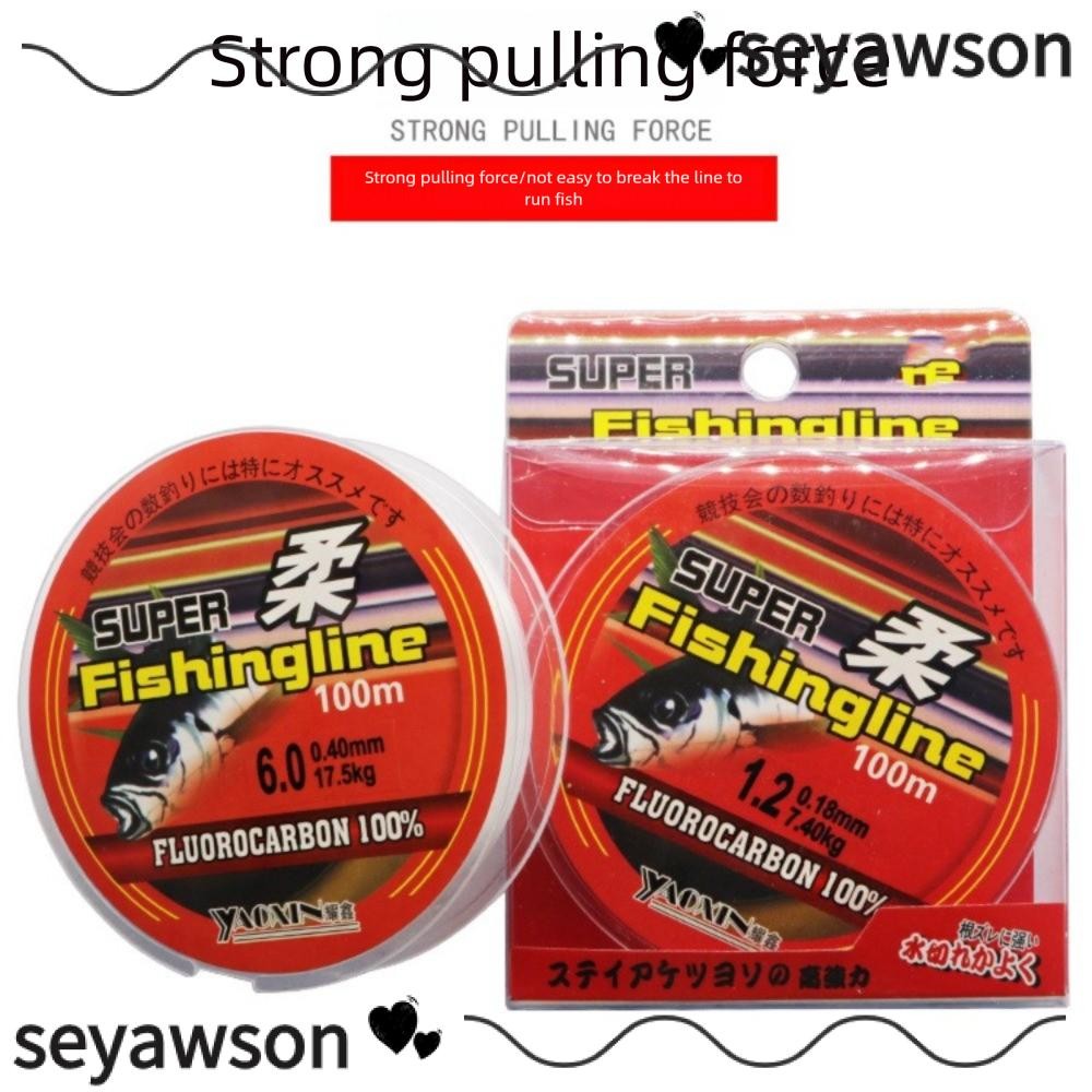 SEYAWSON 100m 100% Fluorocarbon สายตกปลาน้ำหนักเบา Strong เครื่องมือตกปลา Angling Tackle ...