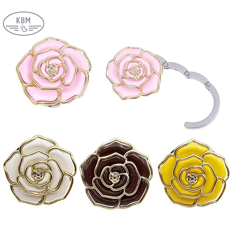 KBM 1 ชิ้น Rose รูปแบบกระเป๋าพับกระเป๋าถือ tote ตารางแขวนตะขอผู้ถือ ...