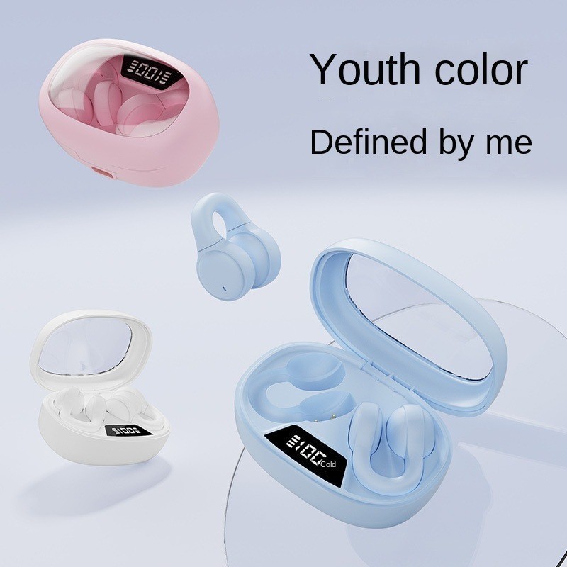 คลิปหูหูฟังไร้สายบลูทู ธ X53 หูฟังกีฬา TWS Mini Touch หูฟังจอแสดงผล LED HiFi คุณภาพเสียงมินิหู ...