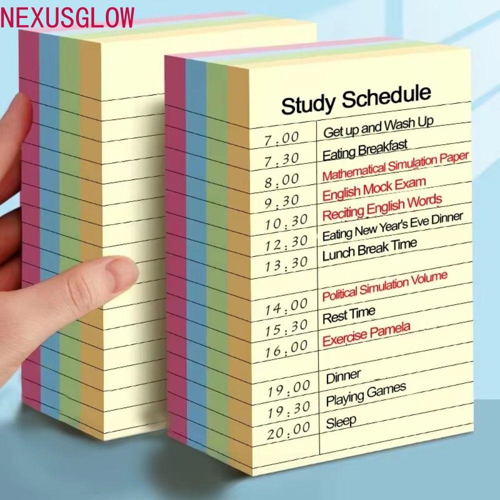 NEXUSGLOW กระดาษโน้ตเส้น 200 แผ่น, To Do List Diary Memo Pad Paper ...