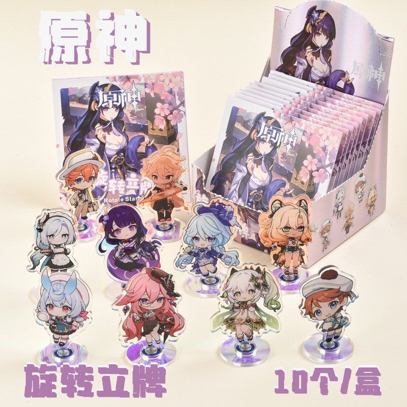 10 ชิ้น/เซ็ตเกม Genshin Impact โต๊ะแผ่นรุ่น Nahida Aether Beelzebul Yae ...