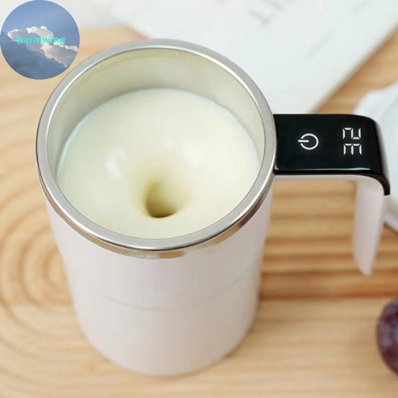 Warmwing อัตโนมัติ Self กวนแก้วแม่เหล็กกาแฟผสมแก้ว USB ชาร์จสมาร์ทความร้อนถ้วยหน้าจอ LCD อาหาร ...