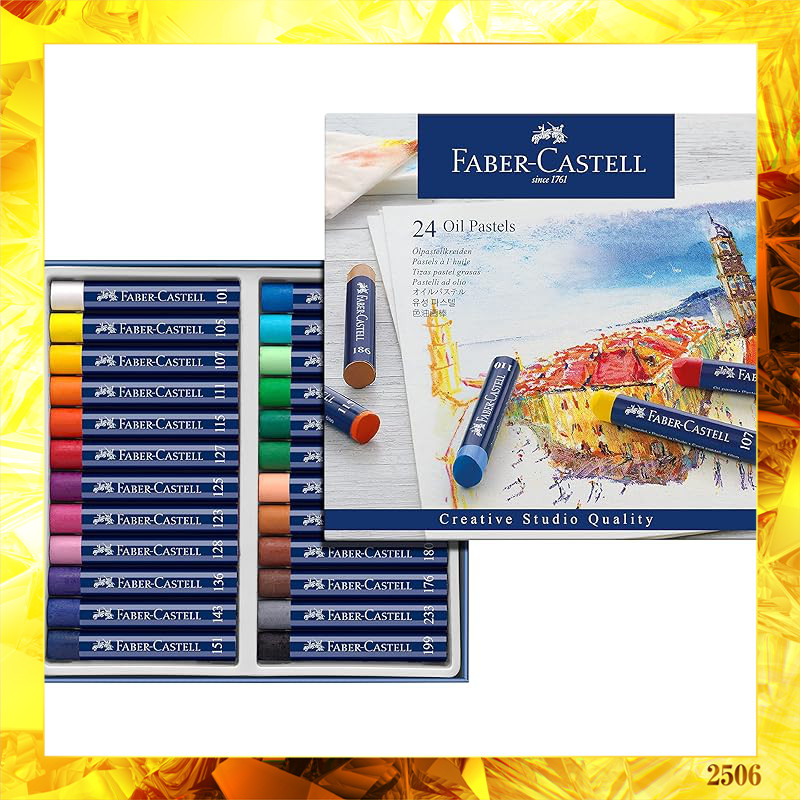 Faber-Castell Oil Pastels Set - 24/36 Colors, Paper Box [Japanese ...