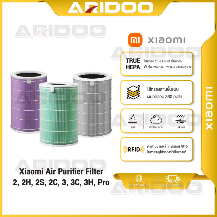 xiaomi 3H/3C/2H/2C/2S/pro กรองPM2.5 ไส้กรอง ไส้กรองอากาศ รุ่น 1/2/2S/2H ...