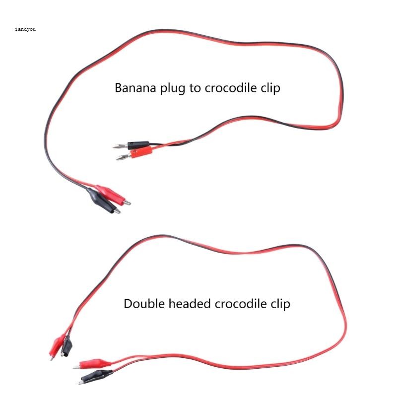 Iny Double Ended Clip Set Electric Jumper Wire Power Test Cable for Lab ...
