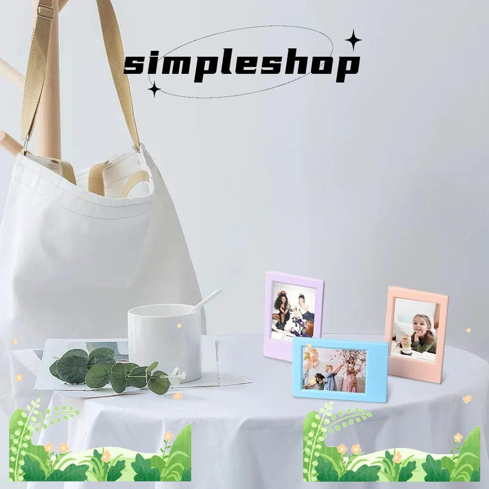 SIMPLESHOP Fujifilm Instax Mini กรอบรูป, จอแสดงผลภาพถ่ายศิลปะ, กรอบฟิล์มขนาดเล็กสีสันสดใส, กล้อง ...