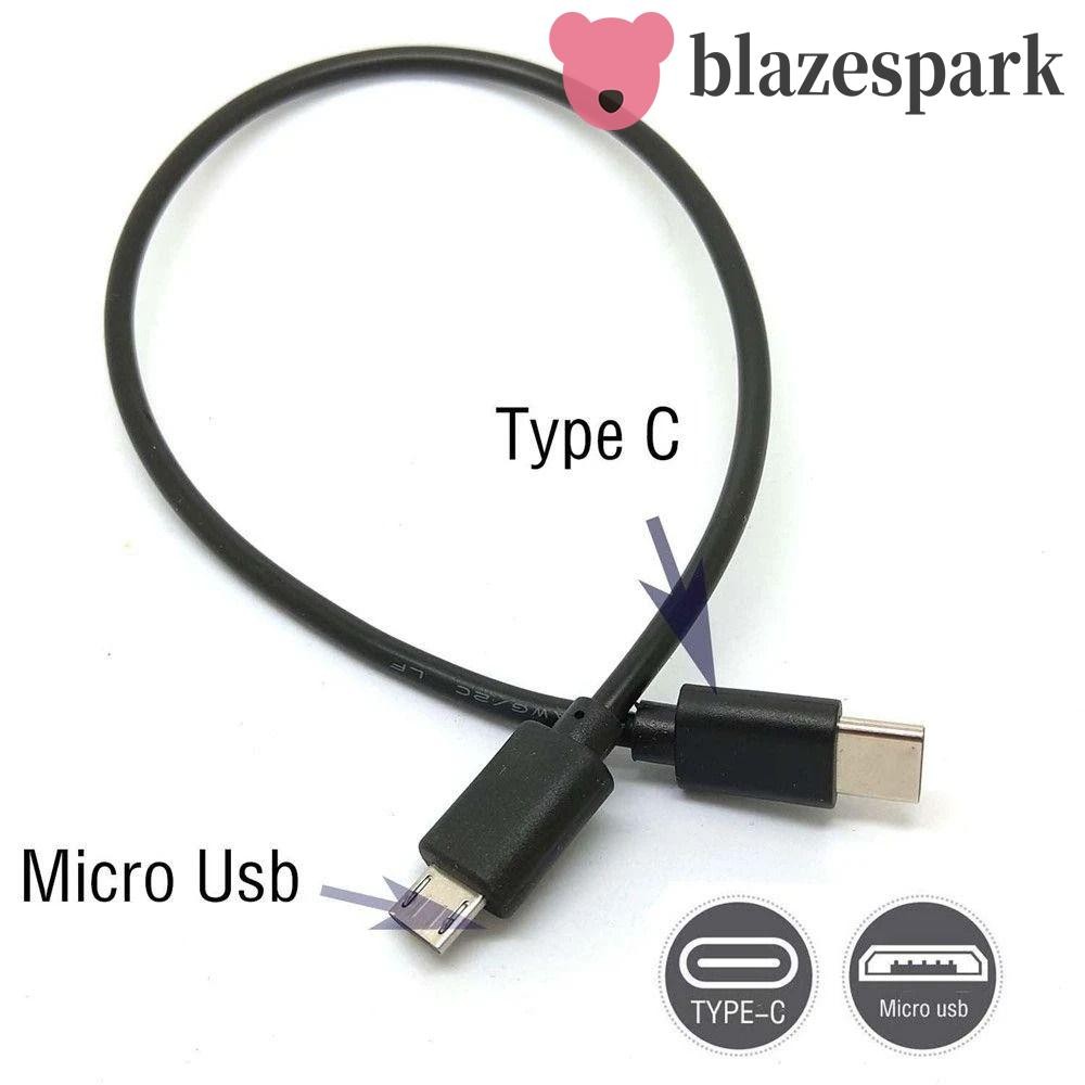 BLAZESPARK สาย USB-C ถึง Micro USB อุปกรณ์โทรศัพท์มือถือแบบพกพา USB-C สายเคเบิลข้อมูลชาย Fast ...