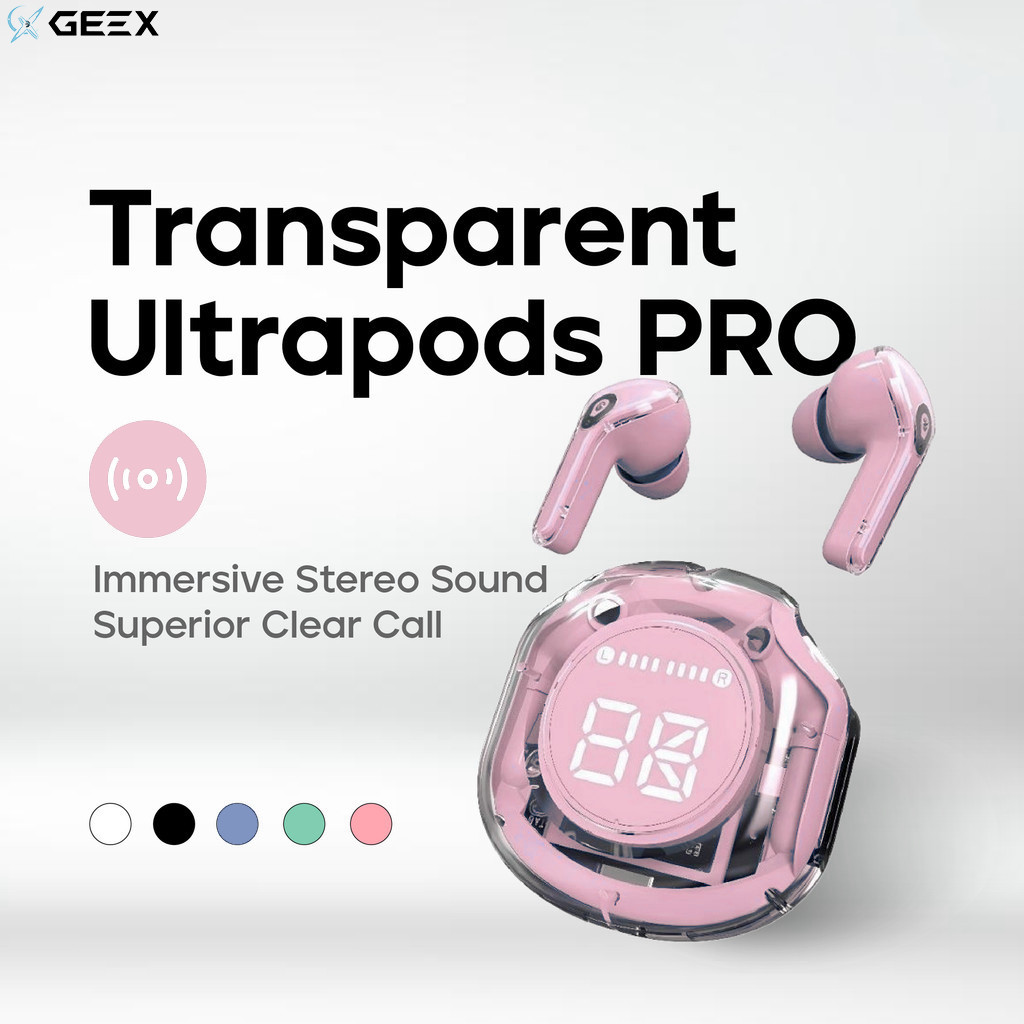 [จัดส่งเร็ว] หูฟังบลูทูธโปร่งใส Ultrapods PRO TWS 5.3 หูฟังไร้สาย หูฟัง ...