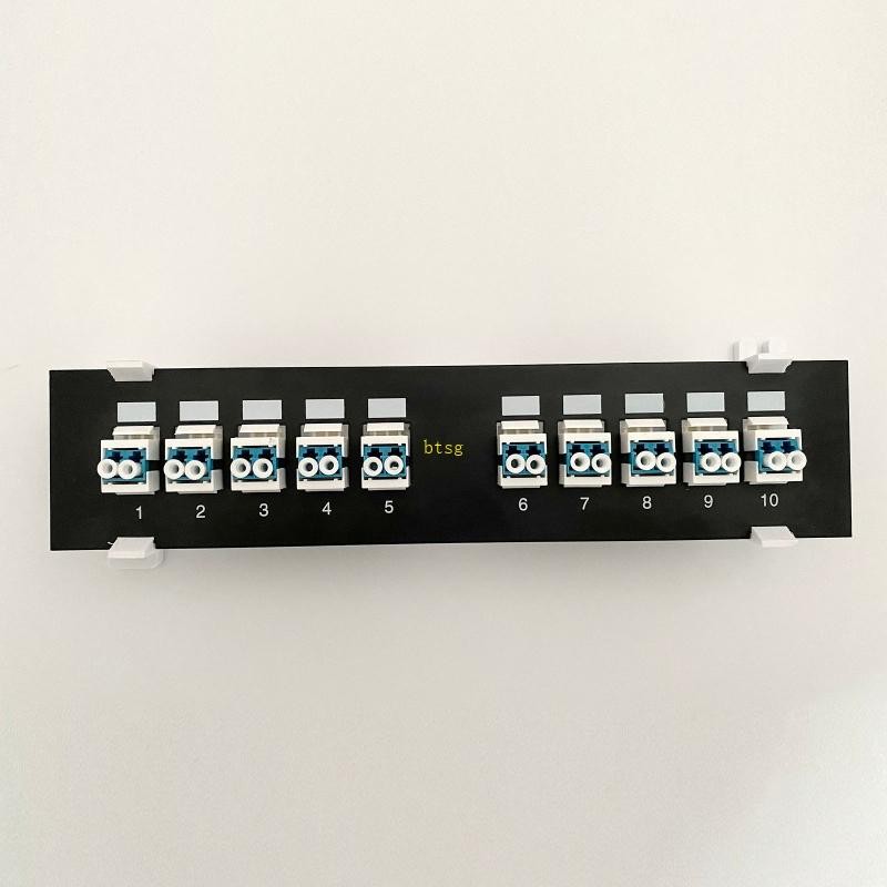 Btsg 10 พอร์ตตรงผ่าน LC แผงแพทช์ไฟเบอร์ออปติก RJ45 อะแดปเตอร์สายเคเบิล ...