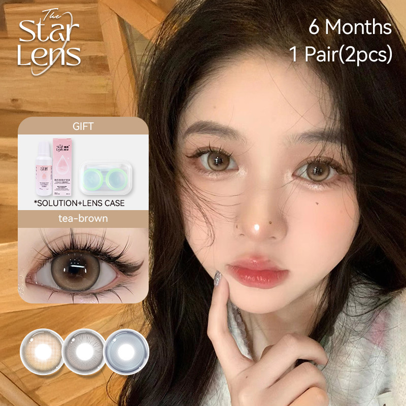Starlens คอนแทคเลนส์ 1 คู่ Soft Eyes Wearing Makeup Lens DIA14.5mm 6 ...