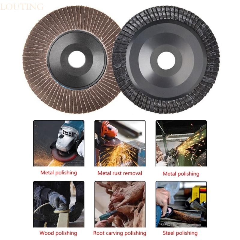 LOUTING 10 ซม.เครื่องบดมุมแผ่นขัด Flap Discs Perfomances สําหรับผสม ...