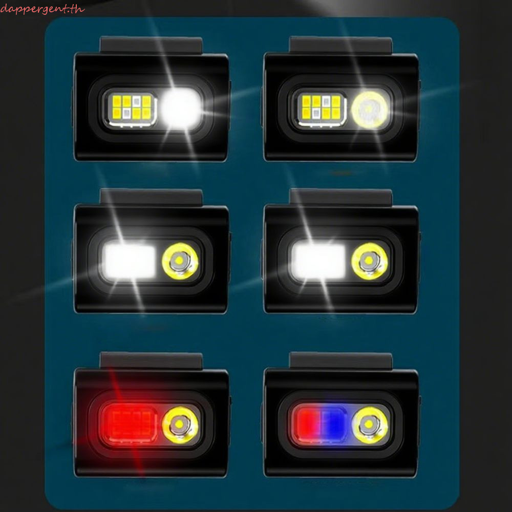DAPPERGENT COB ไฟหน้า LED, กันน้ําคลิปแม่เหล็กที่แข็งแกร่ง LED ไฟวิ่ง, การมองเห็นสูง การ ...