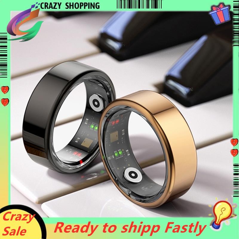 R02 Smart Ring for Men & Women พร้อมเคสชาร์จ, เครื่องตรวจสุขภาพ, โหมดม ...
