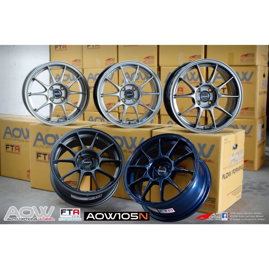 ล้อแม็ก aow auto option "Tc105N ล้อ flow froming ขอบ 15 รีดเบา แข็งแรง racing wheel FTA น้ำหนัก ...
