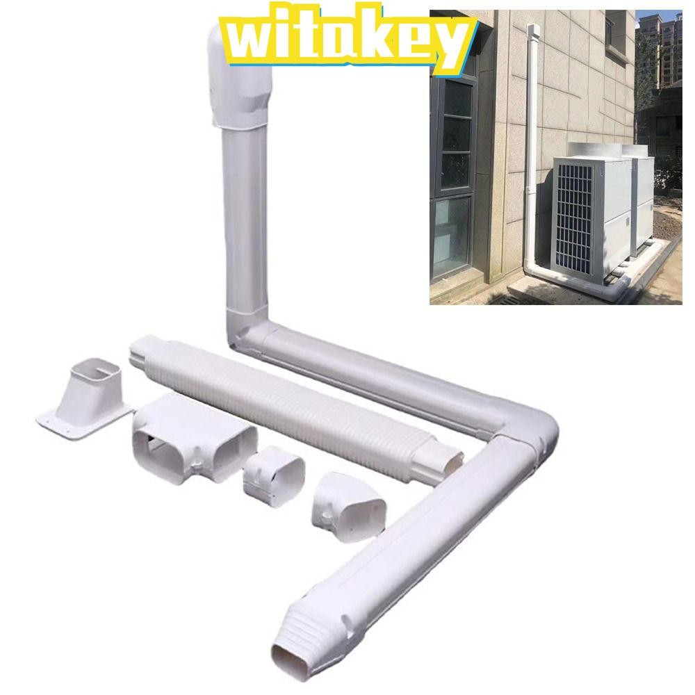 WITAKEY Air Cond Lineset Cover System, 75*65 มม.สีขาว Coupling End Cap Cover, ทนทานติดตั้งง่าย ...