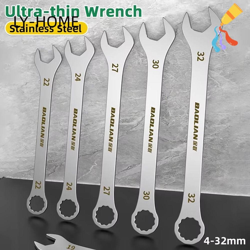 LY 1 ชิ้น Ratchet Spanner, Multi-Function 3 มม.ความหนา Ultra-thin ประแจ ...