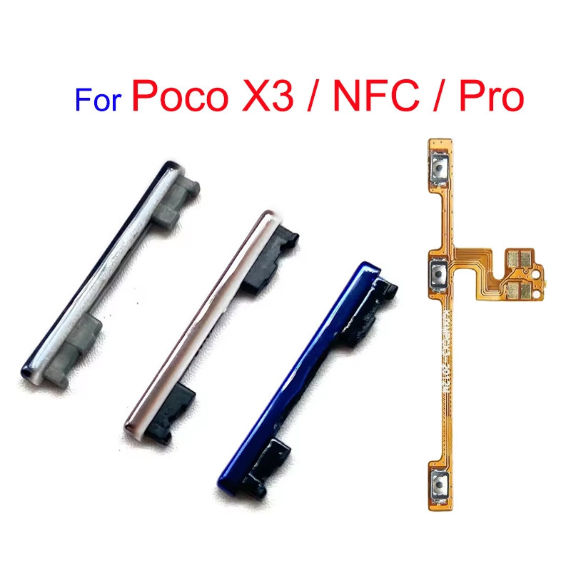 ปุ่มเพิ่มระดับเสียง Flex และ Power Flex สําหรับ Poco X3 /X3 NFC Pro /X3 ...