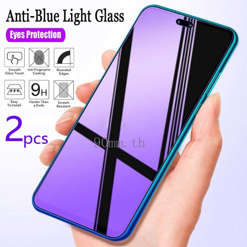2 ชิ้น ฟิล์ม Realme C71 ฟิล์ม กระจกนิรภัยป้องกันแสงสีฟ้าสำหรับ Realme C71 C67 C75 C75X C73 C65 ...