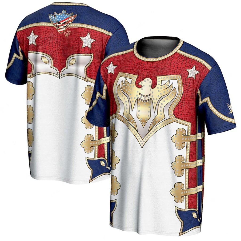 รถจักรยานยนต์ Wwe Cody Rhodes Crowned Skull เสื้อยืดสำหรับชายสไตล์เรโทร ...