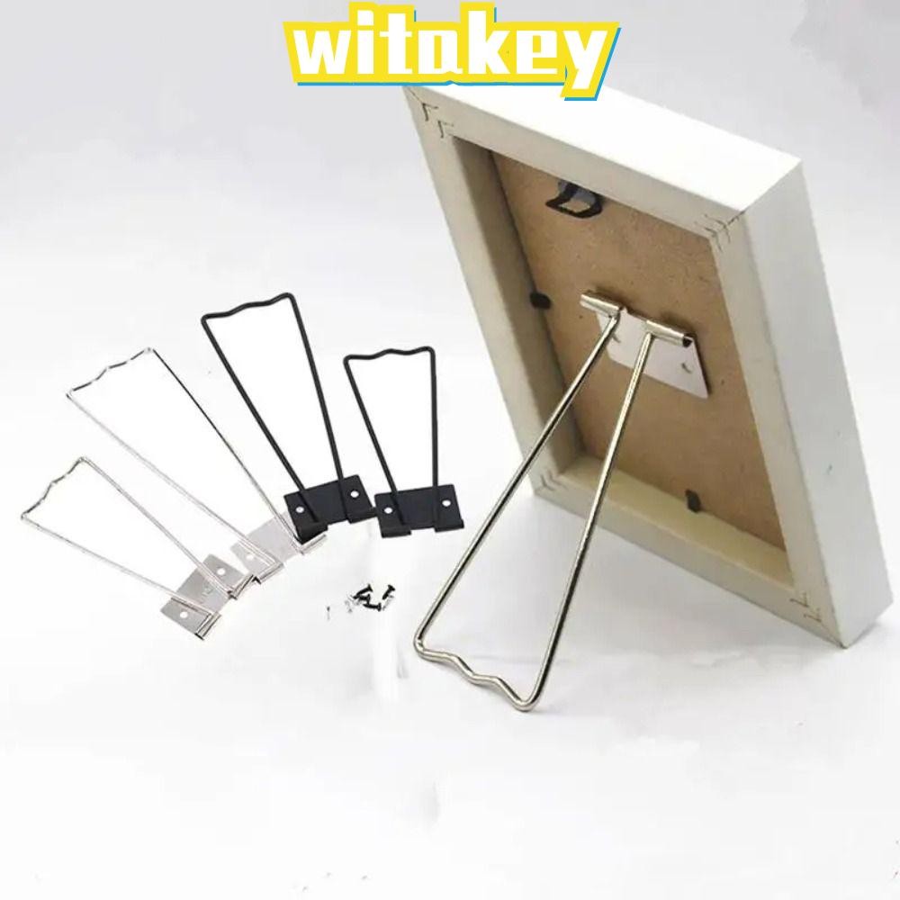 ขาตั้งโชว์ศิลปะเหล็ก WITAKEY, ชั้นเก็บของโลหะเหล็ก, ขาตั้งขาตั้ง, ขายึดรูปภาพสีดําสีเงินสีทอง ...