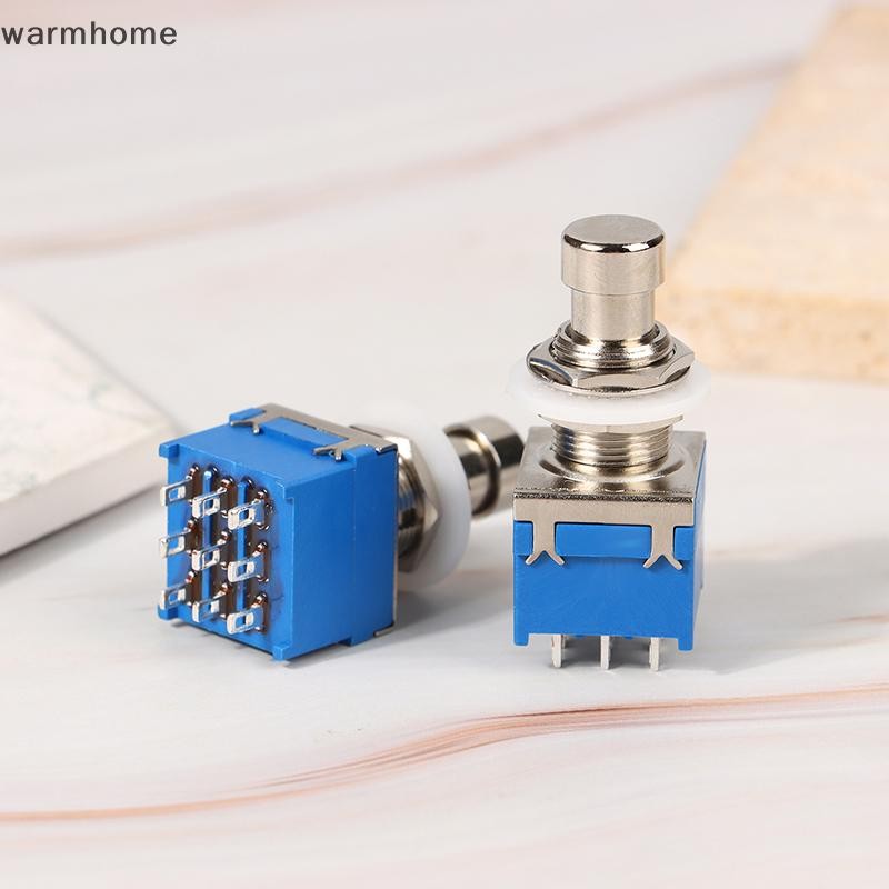 [warmhome] 1 PC 3PDT 9 Pin เอฟเฟกต์กีตาร์ Stomp Switch สวิตช์เท้ากีตาร์ ...