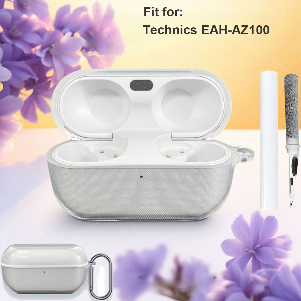 เคสสําหรับ Technics EAH-AZ100 Case with Cleaner Kit, เคสซิลิโคนผิวนุ่ม ...