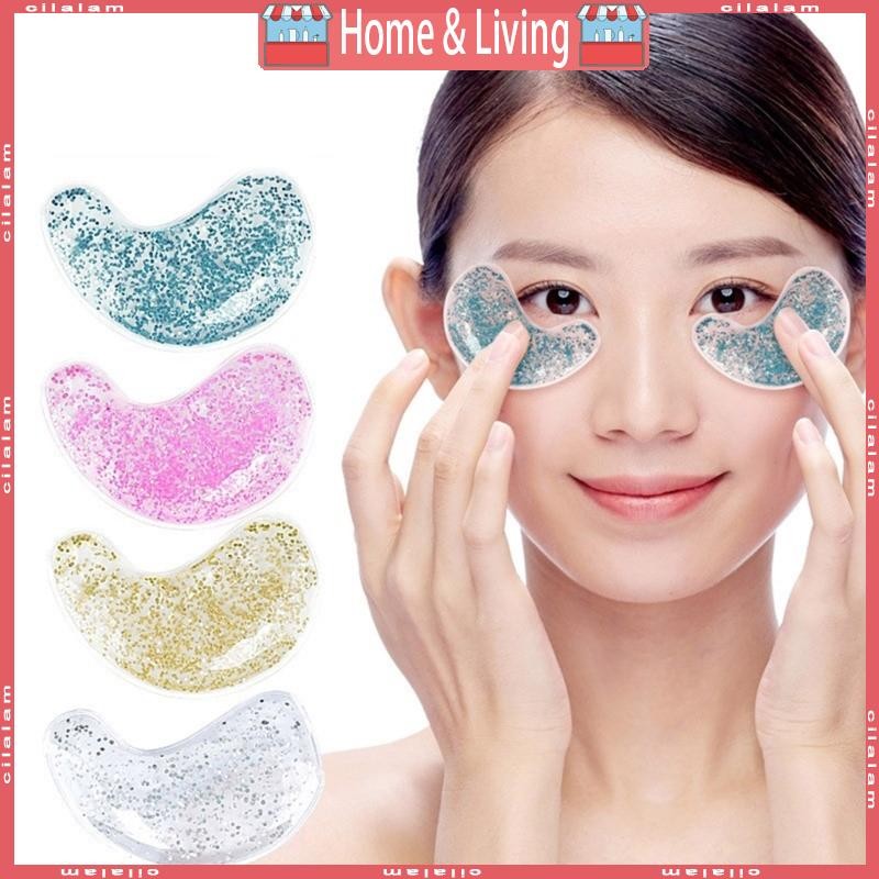 CI 1 คู่ Cooling Eye Pad ภายใต้ Eye Patch Reusable Ice Gel Eye Pads ...