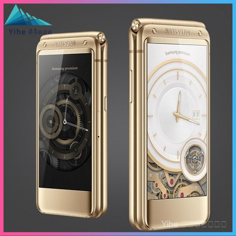 โทรศัพท์มือถือ Samsung W2017 มือสอง ของแท้ โทรคมนาคม 4G ฝาพับคู่ หน้าจอคู่ เขียนด้วยลายมือ W2016 ...