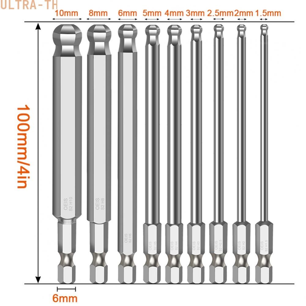 เหล็กแม่เหล็กไดร์เวอร์บิต Precision Ball End Hex ไขควงบิต 100 มม ...