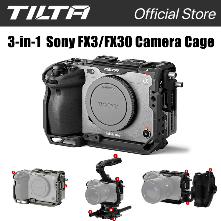 TILTA Full กล้องสําหรับ Sony FX3/FX30 V2 แผ่นด้านบน NATO Rail รองเท้าเย็น 1/4 "-20 และ 3/8 "-16 ...