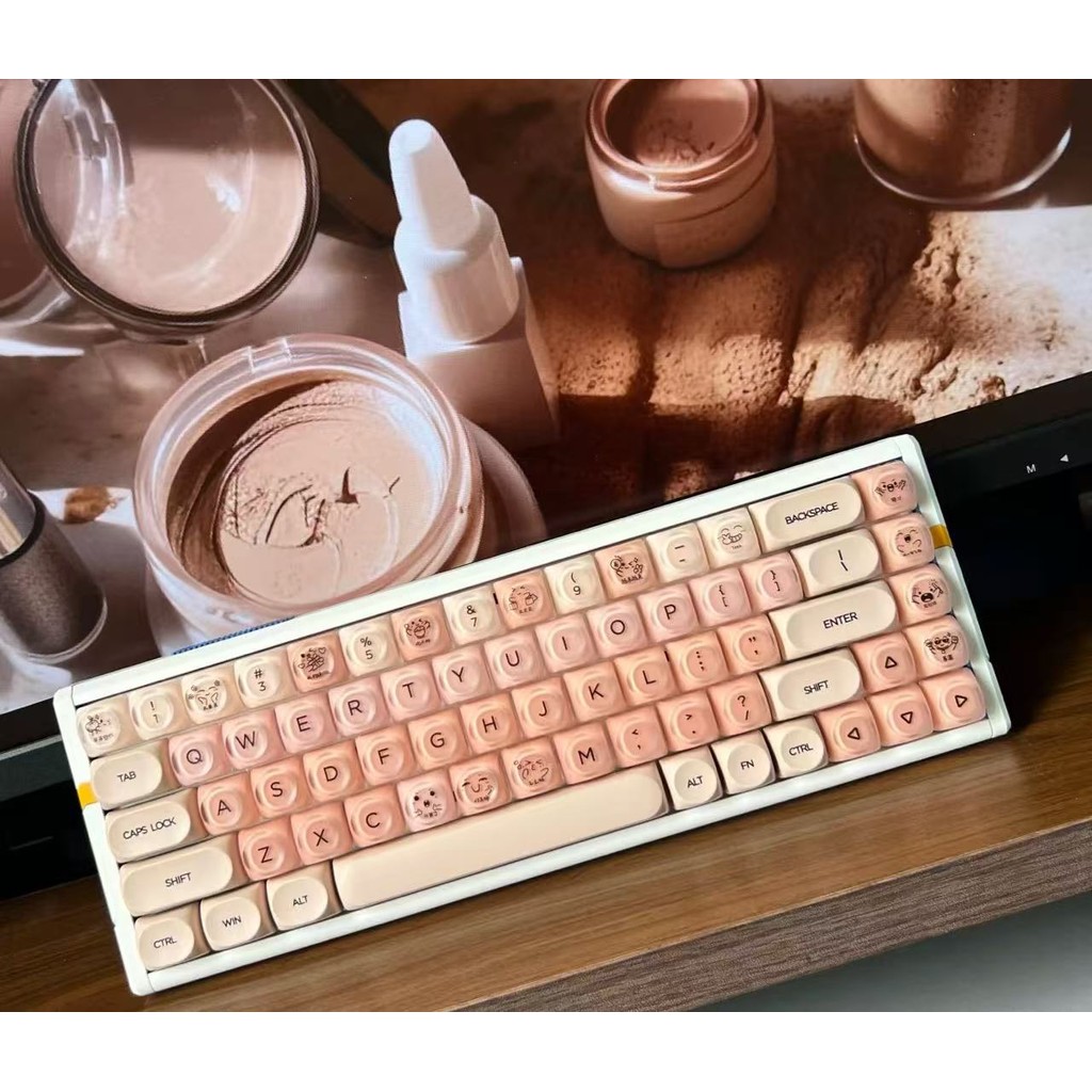 132 คีย์ Foundation Liquid Keycaps HOA Profile Keycap Semi-fog Jelly สี ...