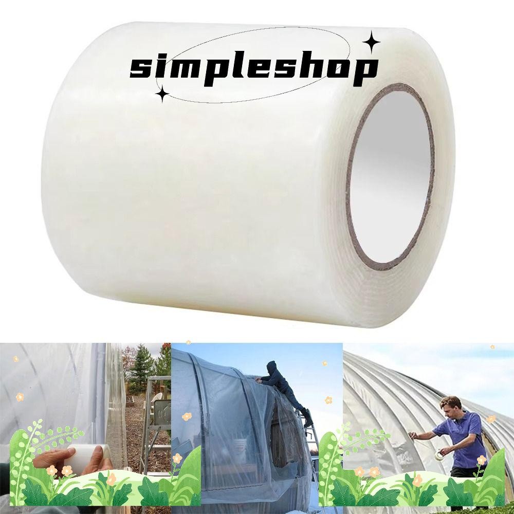 SIMPLESHOP แผ่นแปะซ่อมเรือนกระจก, เทปซ่อมฟิล์มใส Adhesion ที่แข็งแกร่ง, เทปแผ่นพลาสติกป้องกัน ...