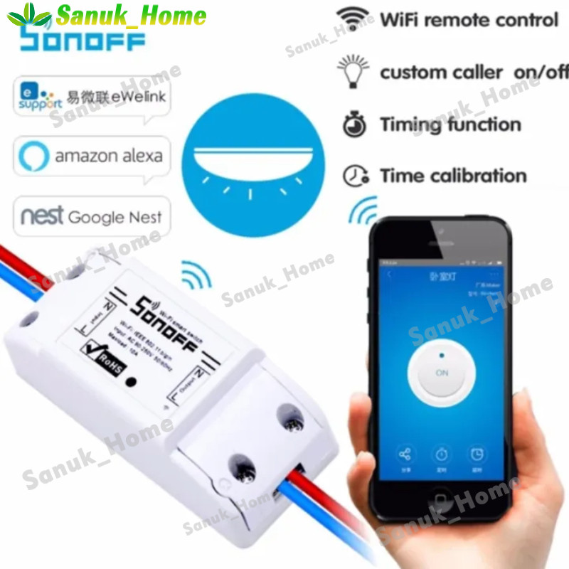 Sonoff Basic R2สมาร์ทสวิทช์Wifiไร้สายสมาร์ทรีโมทคอนโทรลจับเวลาDIY ...