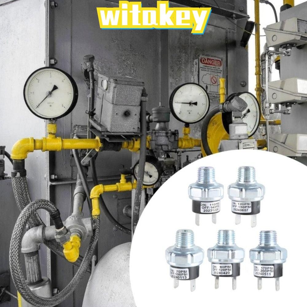 WITAKEY สวิตช์คอมเพรสเซอร์แอร์, 12 V/24 V 1/4 "NPT สวิตช์ความดันอากาศ, ทนทาน 70-1000/90-120/110 ...