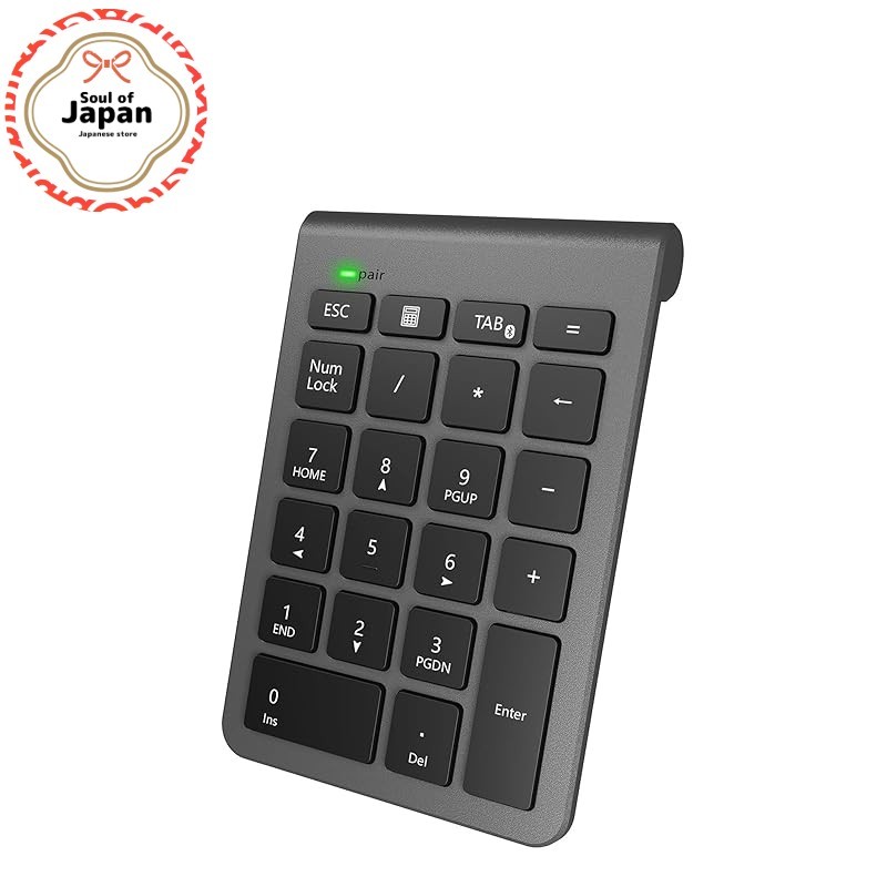 Alcey Bluetooth Numeric Keypad Wireless 22 Key Numpad Portable Mini Key Pad for PC/Laptop ...